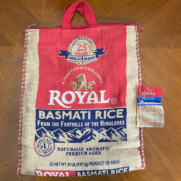 Royal | Bags | Jute Royal Basmati Rice Bag With Zipper | Poshmark